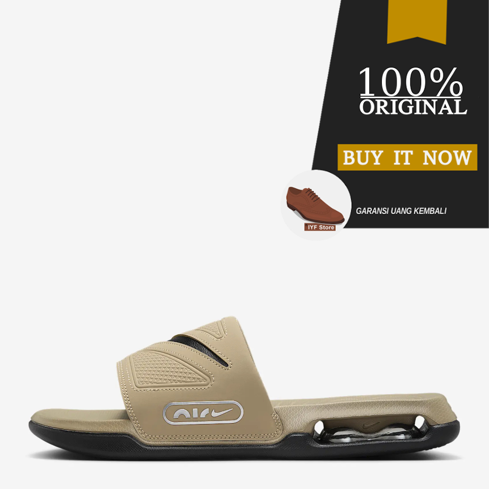 Jual Sandal Slide Original Sandal Nike Air Max Cirro - Khaki/Metallic ...