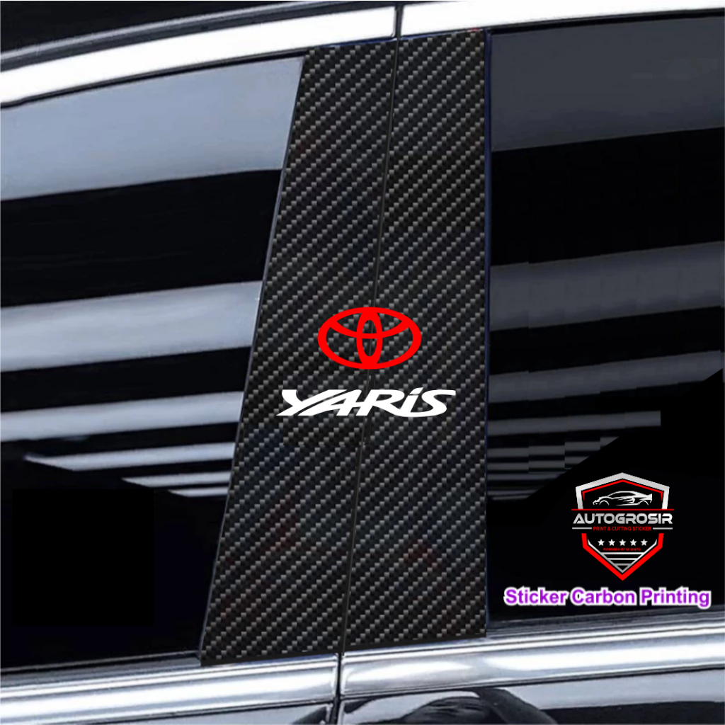 Jual Yaris Sticker Pilar Yaris Stiker Pilar Toyota Yaris Carbon Print ...