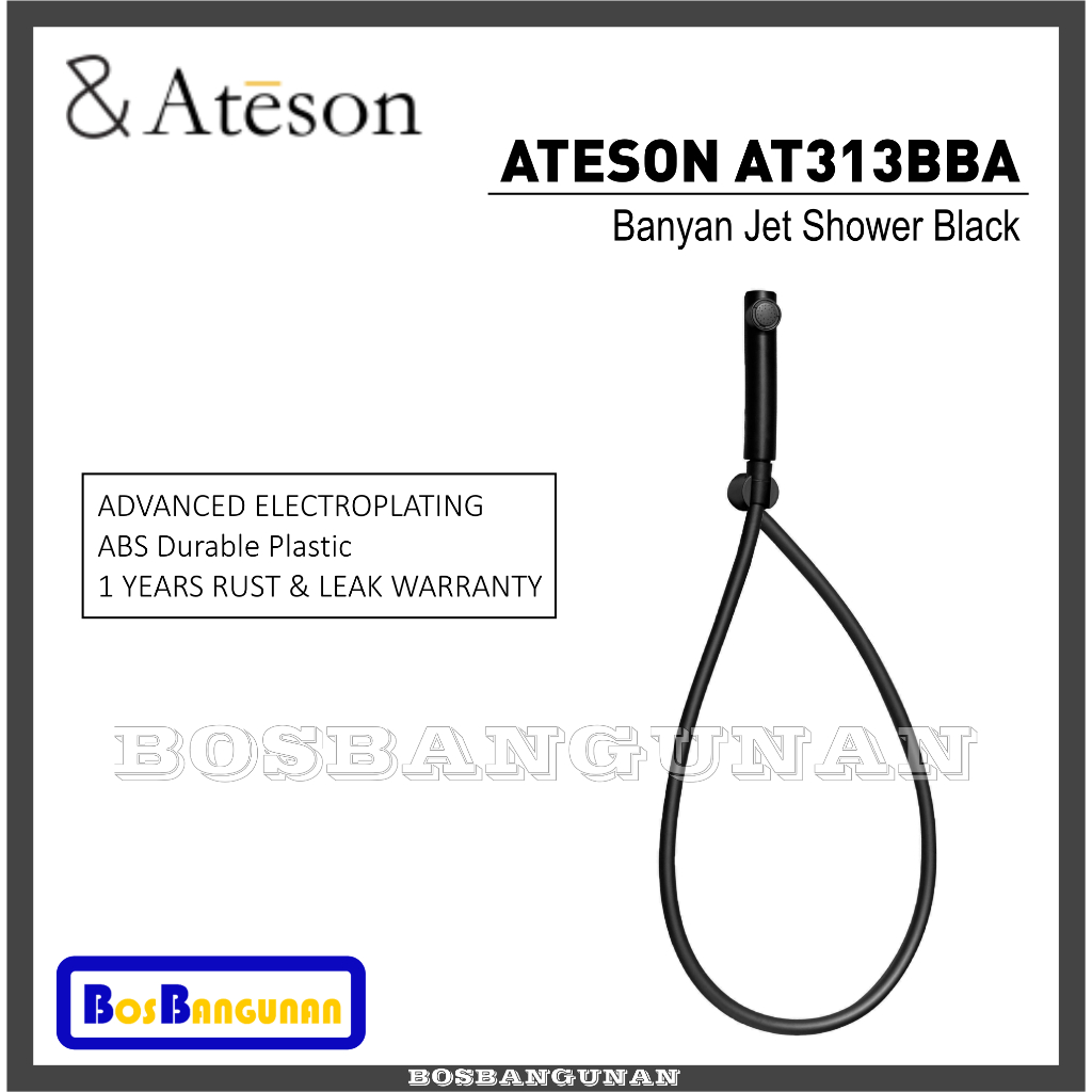Jual Jet Shower Set ATESON AT313BBA Black / Banyan Jet Shower Black ...