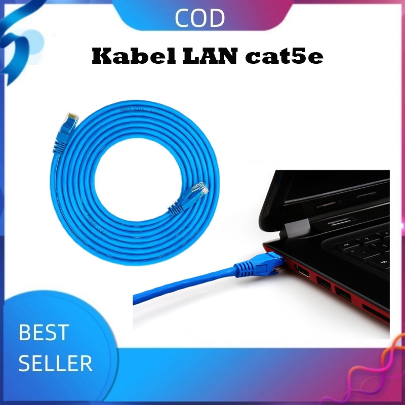 Jual Kabel LAN UTP rj45 cat5e kabel network ethernet 1,5m 3m 5m 10m 20m ...
