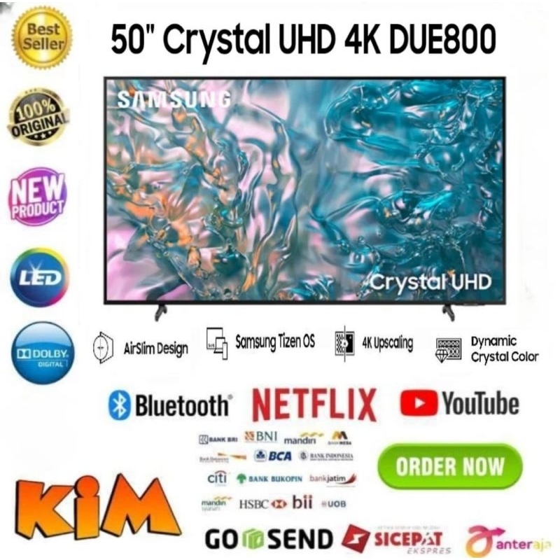 Jual Khusus Luar Kota!!SAMSUNG 50DUE800 SMART LED TV 50 Inch Crystal UHD 4K - UA50DUE800K ...