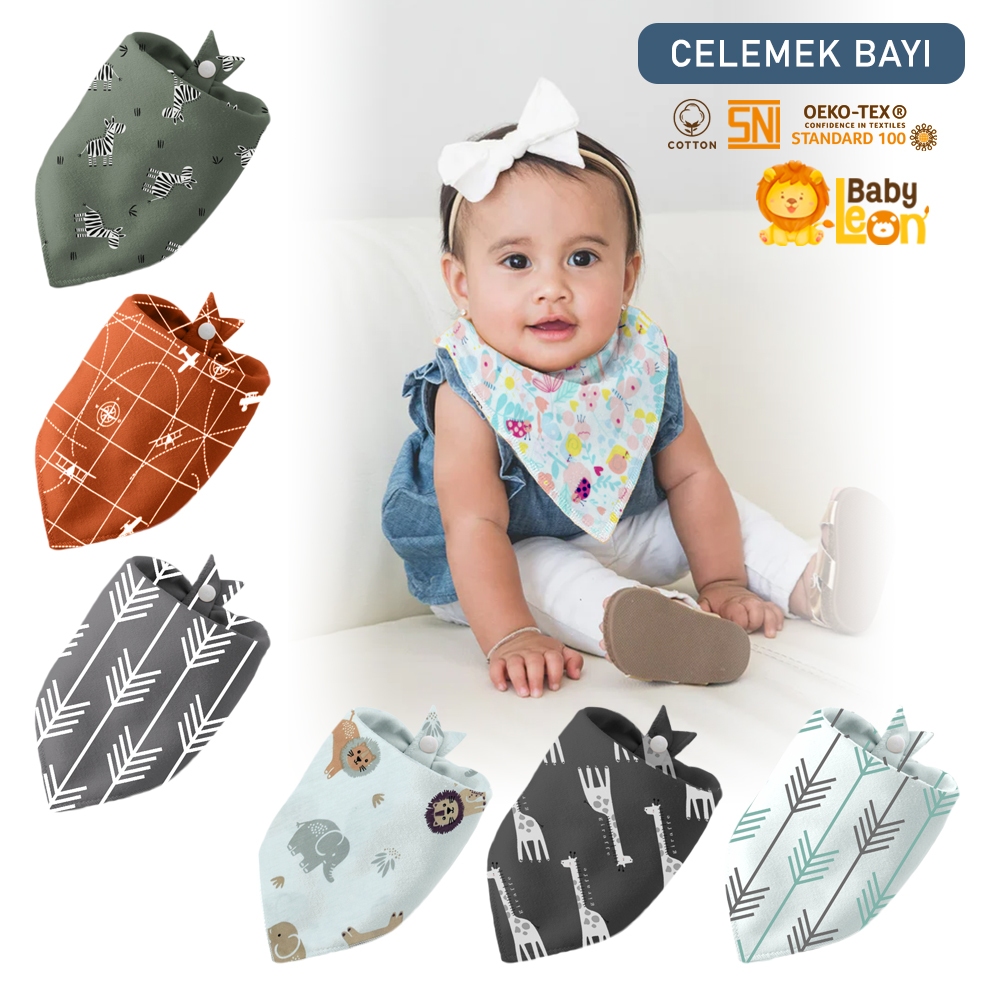 Jual BABY LEON Sleber Bib/ Slaber tatakan/ celemek air liur susu Makan ...