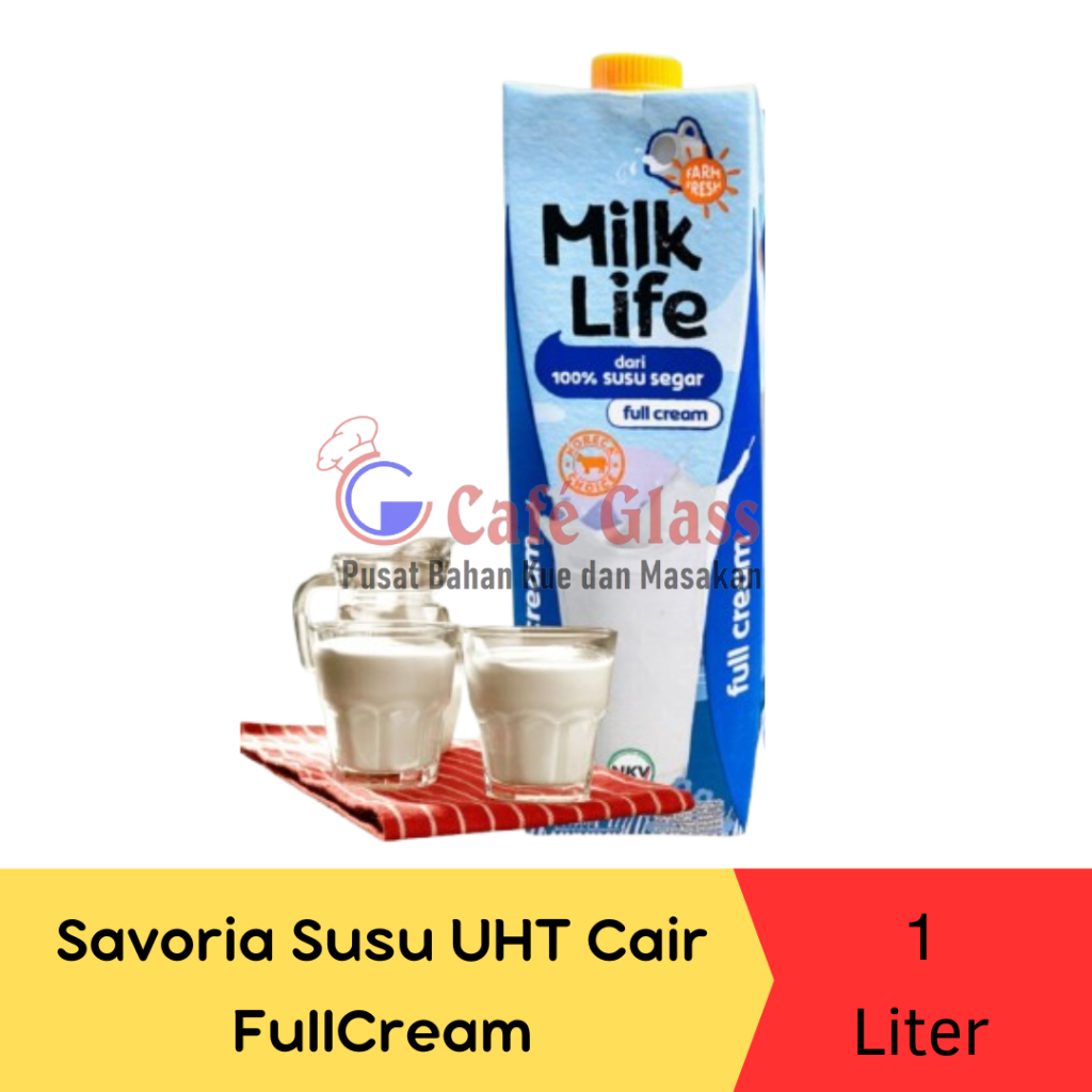 Jual Savoria Milk Life Susu UHT Cair FullCream-1Liter | Shopee Indonesia