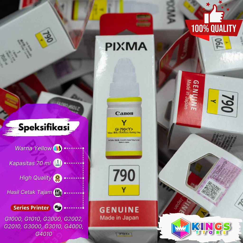 Jual Tinta Canon GI 790 PREMIUM Untuk Printer G1000 / G2000 / G3000 ...