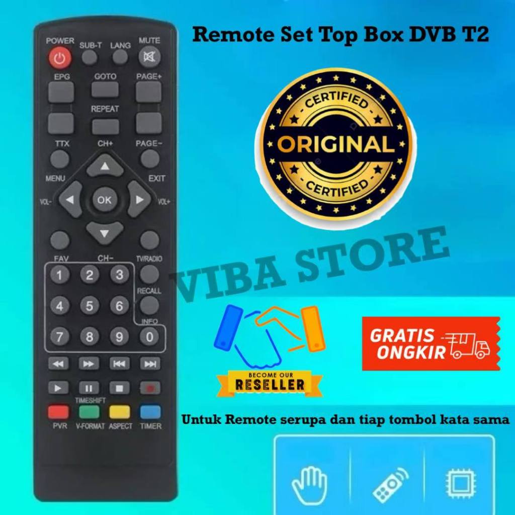 Jual Remote Set Top Box DVB T2 | Remote STB DVB T2 | Shopee Indonesia