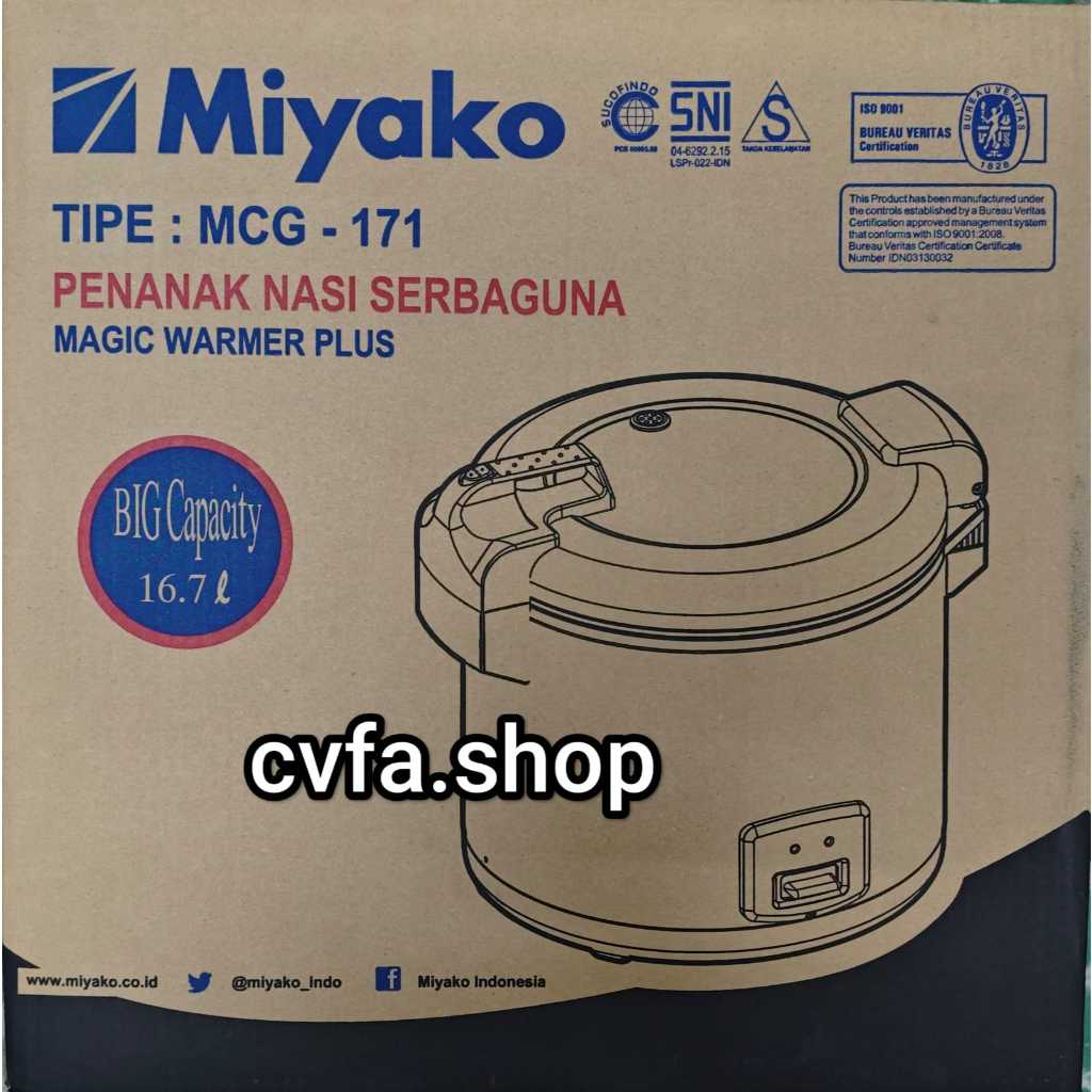 Jual Magic Warmer Plus Miyako MCG-171 6 Liter / Rice Cooker Super Besar ...