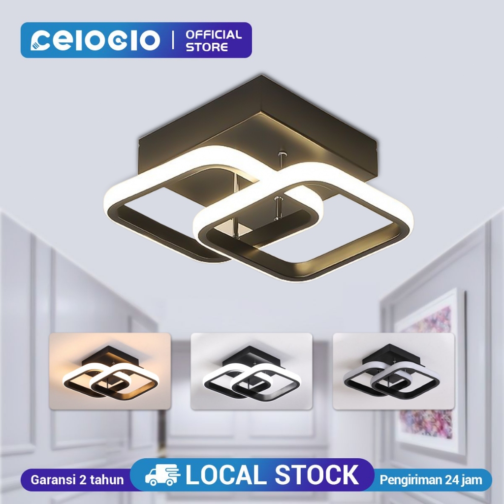 Jual CELOGLO 30W Lampu Plafon 3 Warna LED Ceiling Light Lampu Hias ...