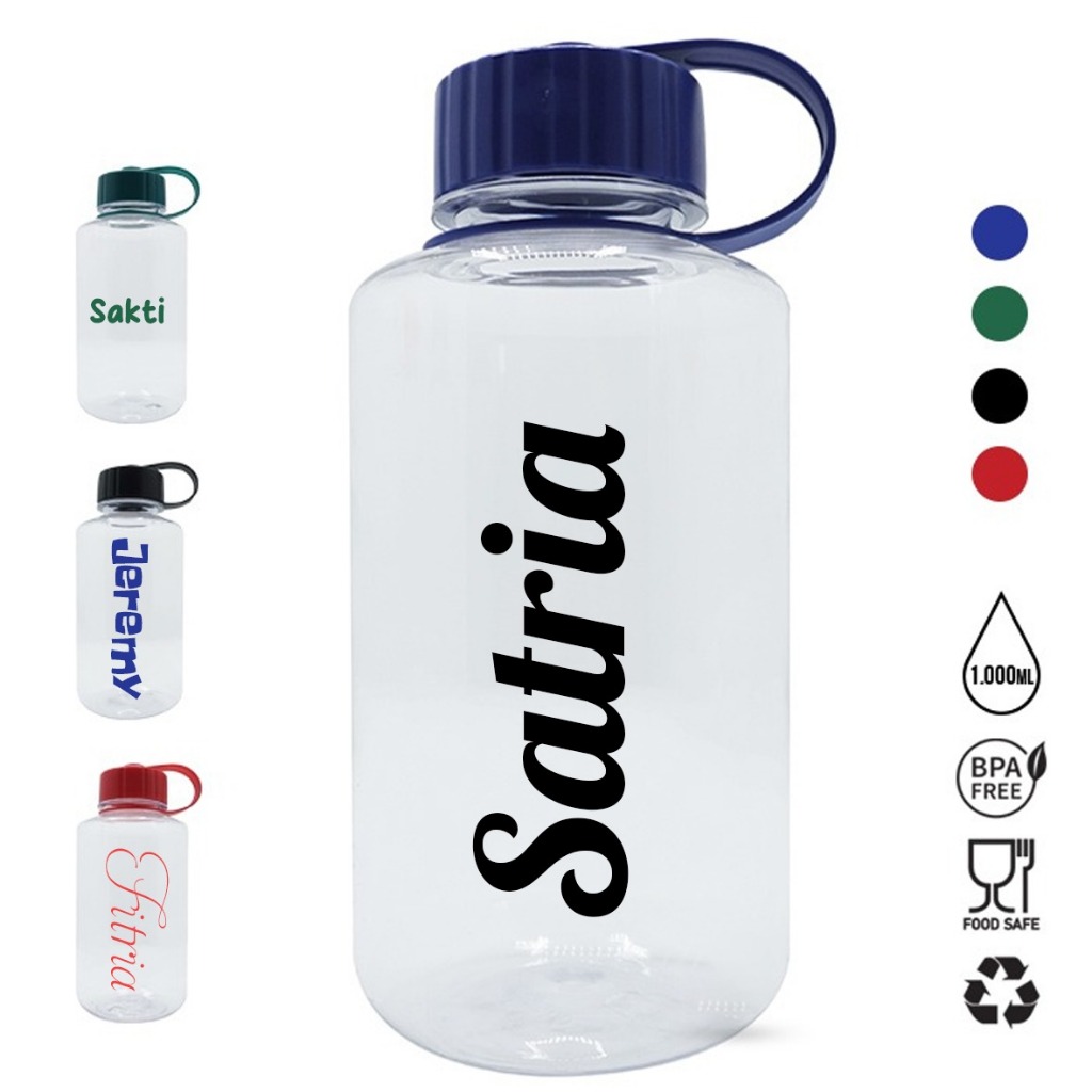 Jual BOTOL MINUM I1000 ML CUSTOM / BOTOL CUSTOM / BOTOL PLASTIK CUSTOM ...