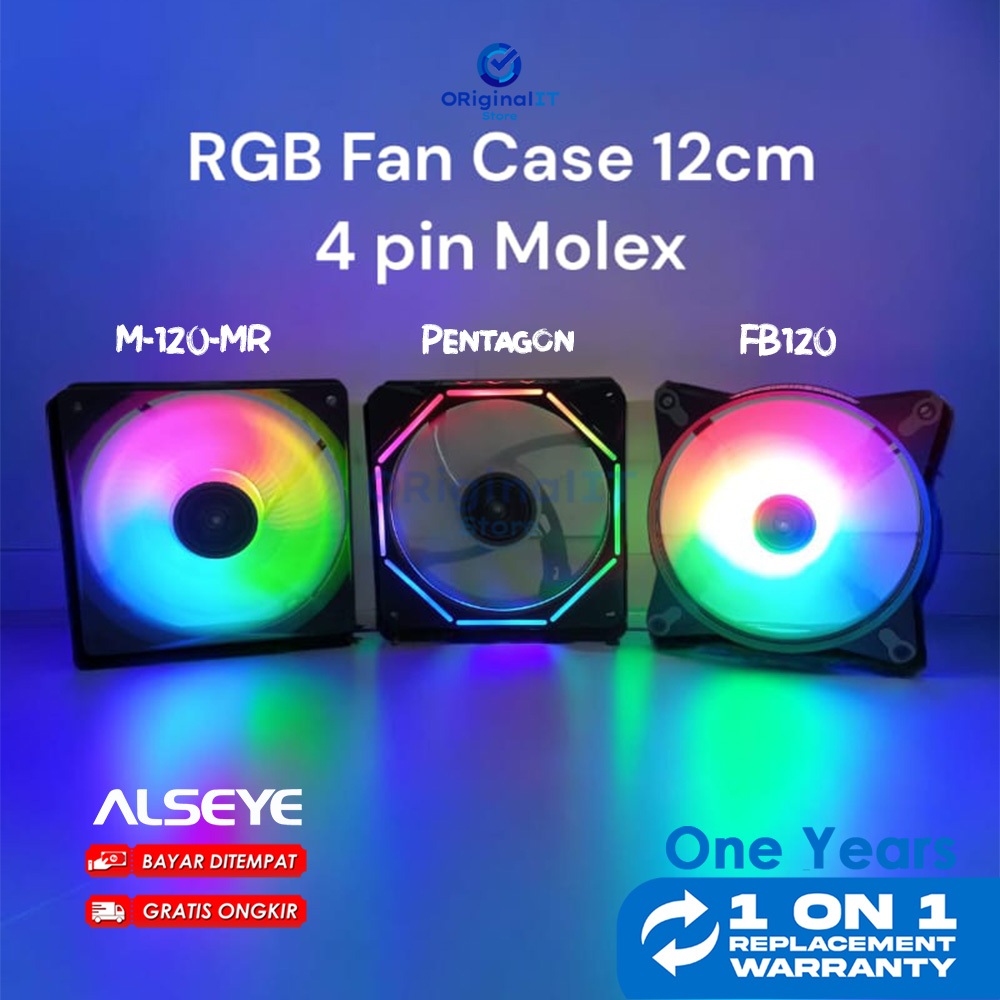 Jual FAN CASING CPU RGB 12CM 4 pin Molex | Shopee Indonesia
