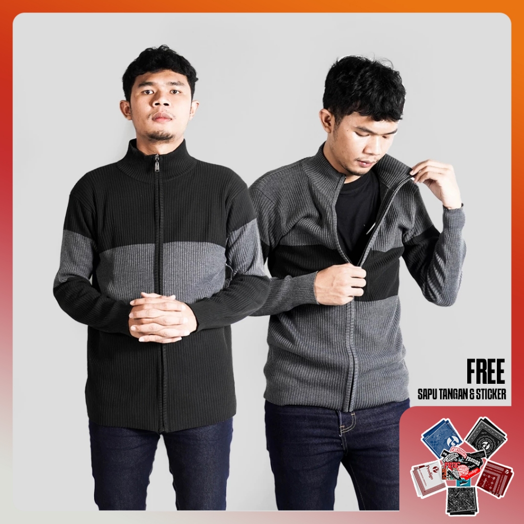 Jual Prodigo * Jaket Rajut Pria Banyu I Sweater Rajut Zipper I Jaket ...