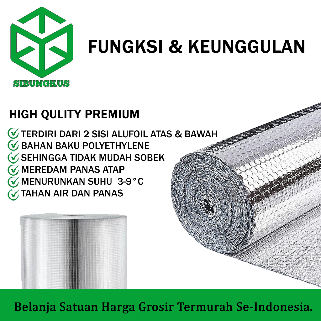Jual Peredam Panas Atap Rumah Bubble Aluminium Foil Insulation ...