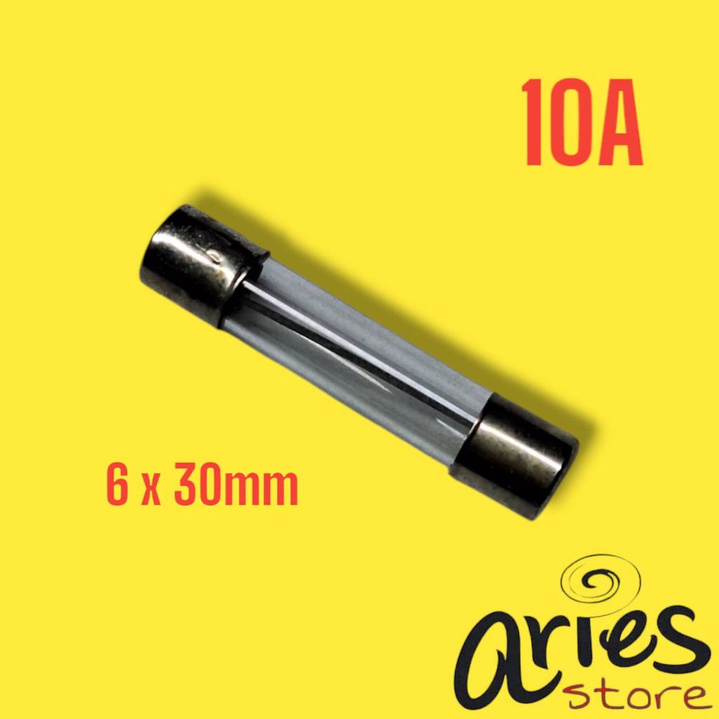 Jual FUSE 10A BESAR 3 CM SIKRING 10A KACA | Shopee Indonesia