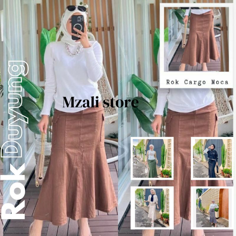 Jual ROK CARGO Duyung Rok Cargo Jumbo Rok korean style termurah (M fit ...