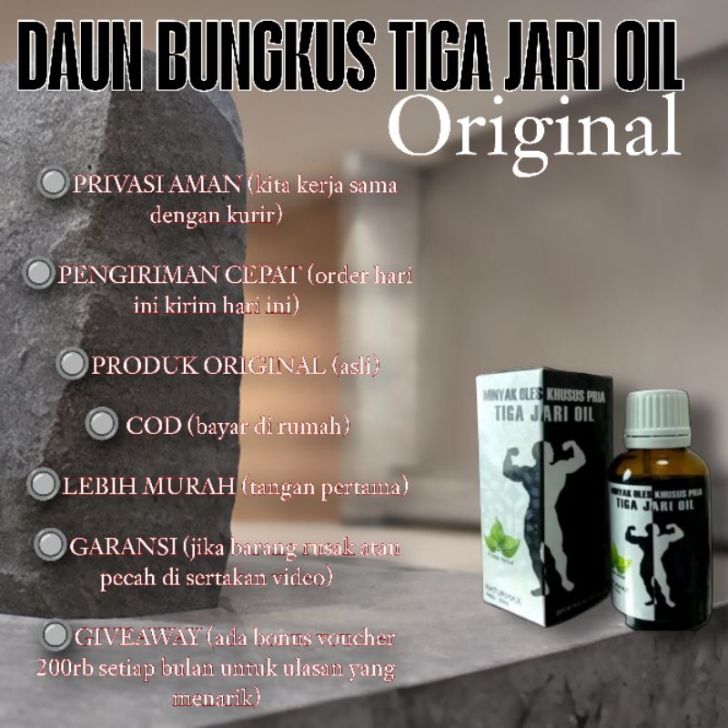 Jual Minyak daun bungkus tiga jari original minyak urut obat ...