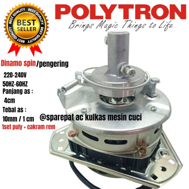 Jual dinamo spin pengering mesin cuci Polytron 2 tabung PWM 8368 PWM 8556 PWM 8567 PWM 9058 PWM ...