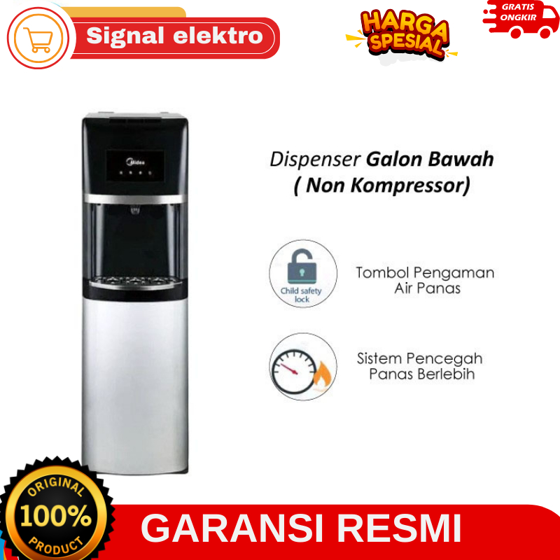 Jual DISPENSER MIDEA YD1135AS DISPENSER GALON BAWAH LOW WATT COLD WARM ...