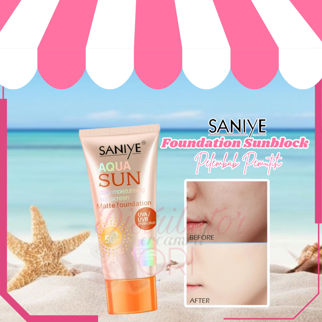 Jual SANIYE BPOM Wajah Sunscreen SPF50 PA+++ Foundation Sunblock ...