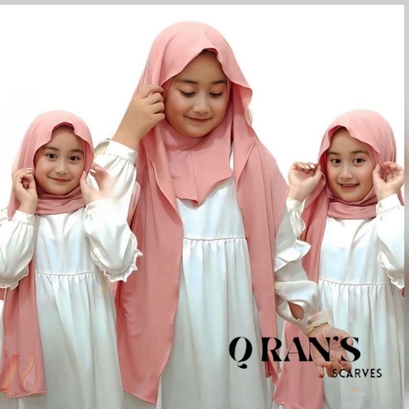 Jual Pashmina Instan Inner Leher Anak Remaja 6-12 tahun Jersey Premium ...