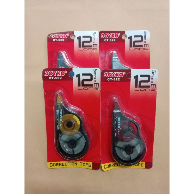 Jual JOYKO CORRECTION TAPE/ JOYKO CT-522/ JOYKO TIPE X KERTAS 12mlx5mm ...