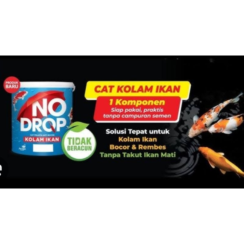 Jual No drop kolam ikan 20 kg,cat kolam ikan 1 komponen siap pakai praktis tanpa campuran semen ...