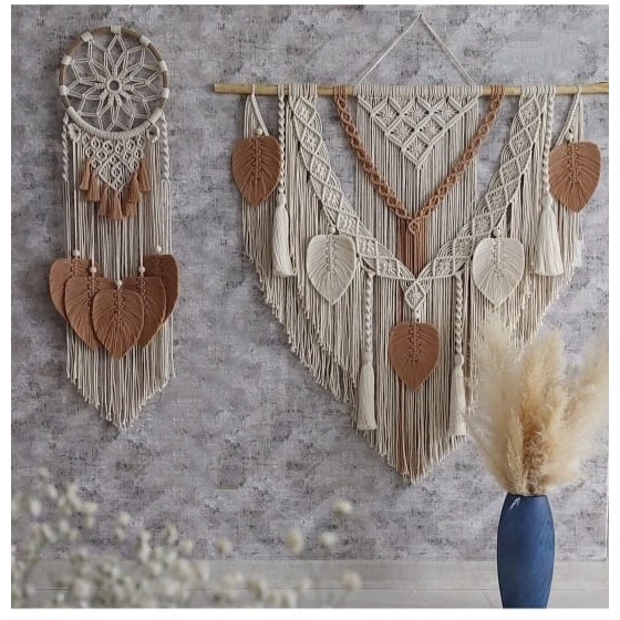 Jual Bundling isi 2 satu paket isi 2 Hiasan dinding ruang tamu Macrame ...