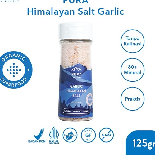 Jual Pura Himalayan Salt Garlic (125gr) - Garam Himalaya - Garam ...