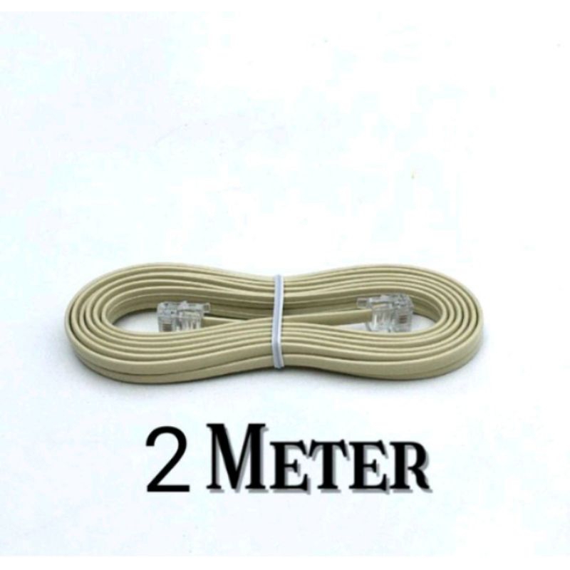 Jual KABEL LINE TELEPON Isi 4 + RJ11 (2Meter) | Shopee Indonesia