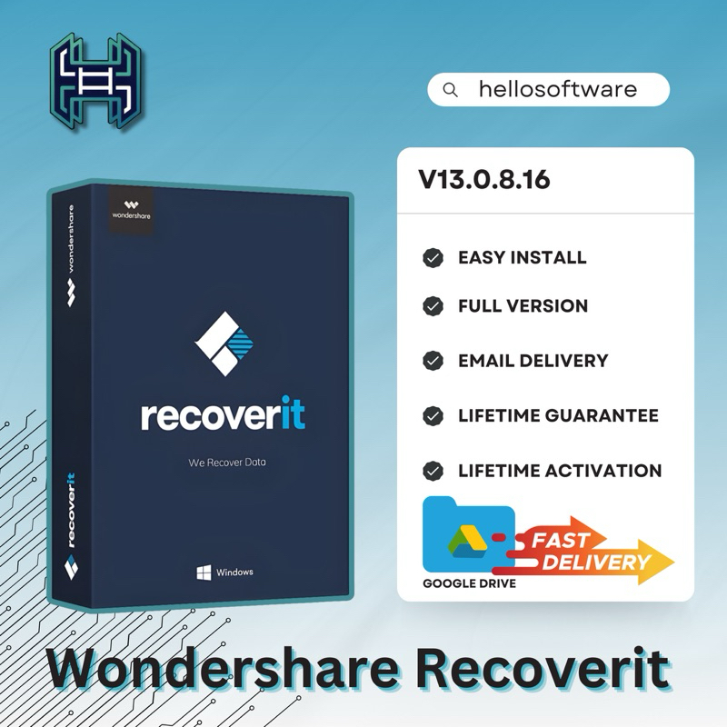Jual (WIN/MAC) Wondershare Recoverit v13.0.8.16 Full Version | Shopee ...