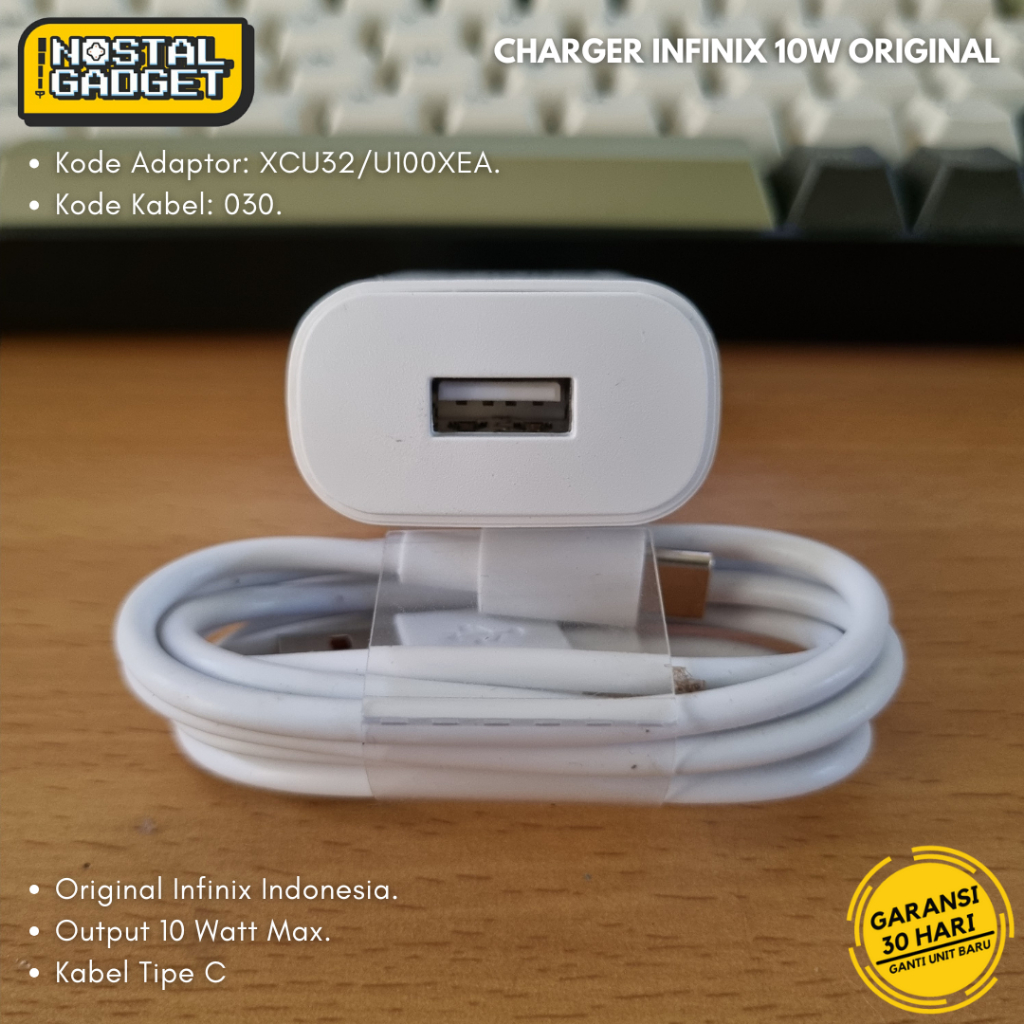 Jual Charger Tipe C USB Infinix 10W Smart 8 9 Pro HD | Hot 11 11s 12 ...