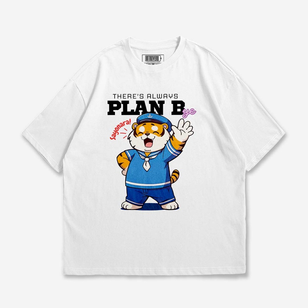 Jual INTROVERB Kaos Oversize Pria Wanita | Bye Tiger | Shopee Indonesia