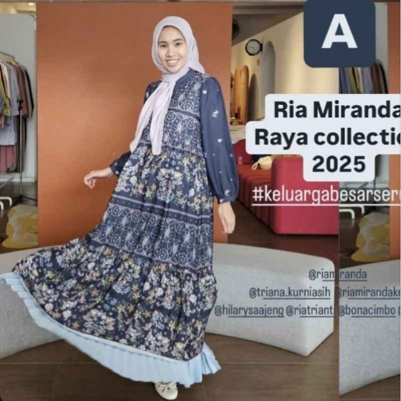 Jual Ria Miranda Raya 2025 Nera Dress Girl Black Charcoal Hitam ...