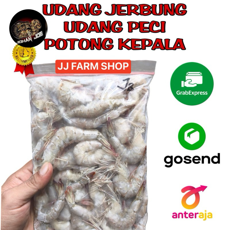 Jual UDANG JERBUNG UDANG LAUT SEGAR 500gram UDANG KONSUMSI TANPA KEPALA ...