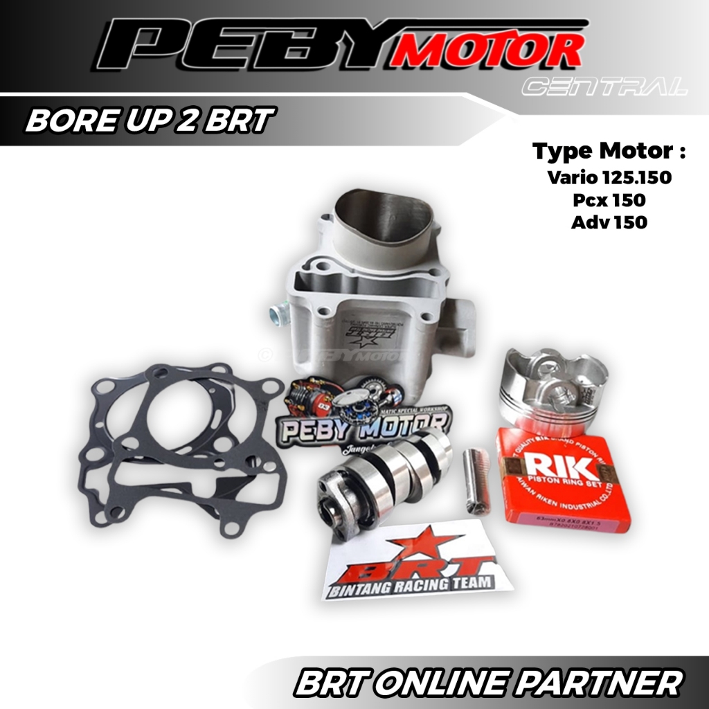 Jual PAKET BORE UP BRT 2 VARIO 125 150 PCX ADV BLOK PISTON BRT CERAMIC ...