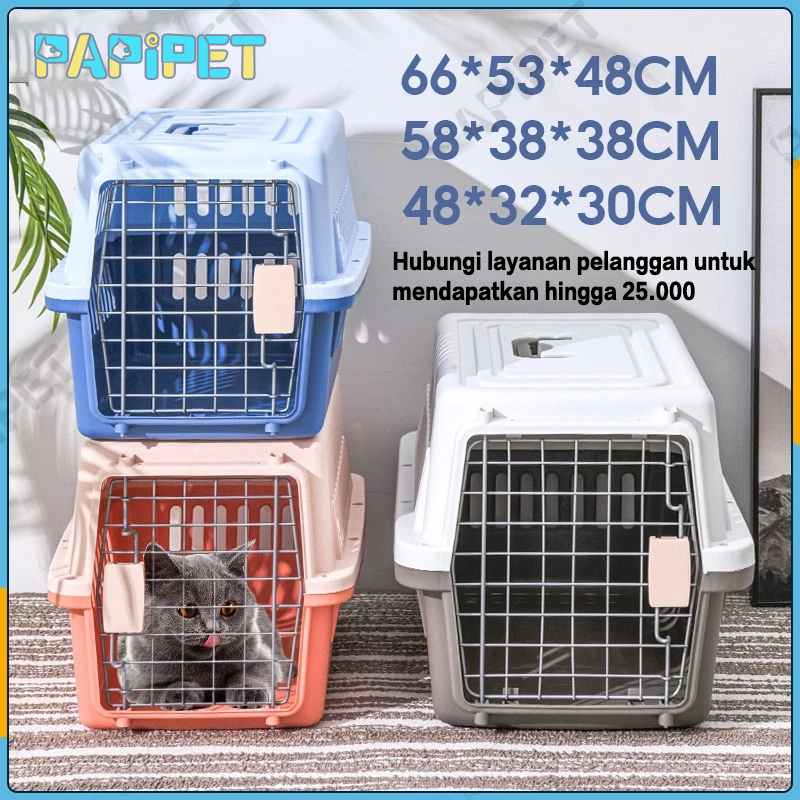 Jual Kandang Kucing Cat Carrier Pet Carrier Travel Cat Cage Dog Carrier ...