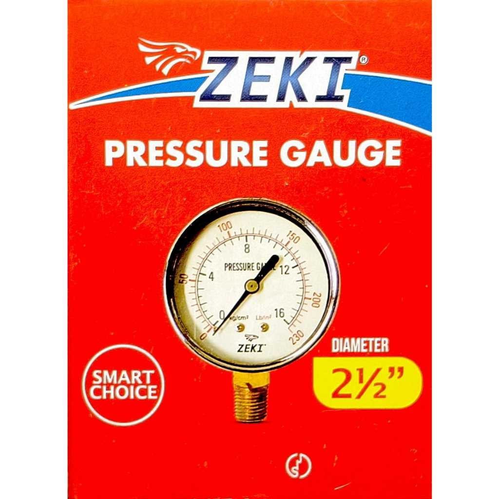 Jual Alat Ukur Tekanan Angin Zeki - Manometer Pressure Gauge Zeki - 2½ ...