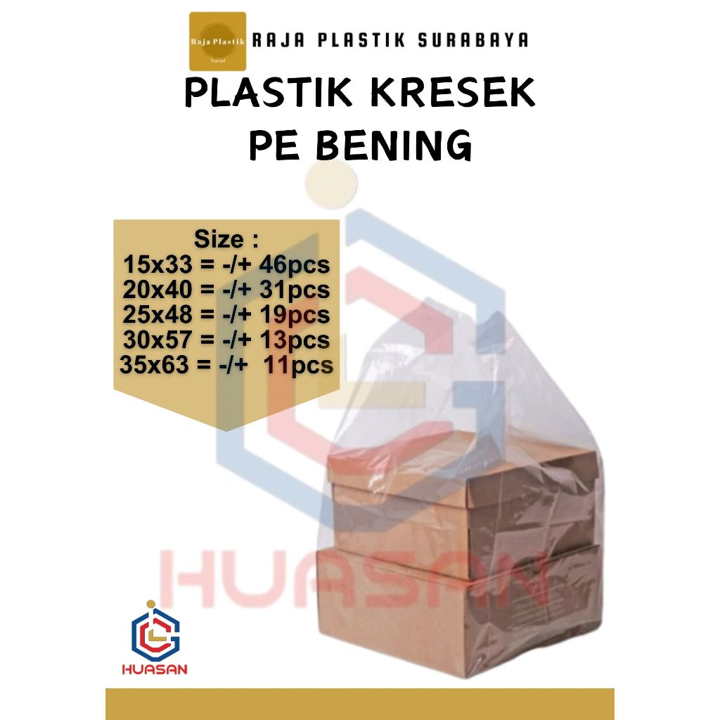 Jual kresek PE Bening | Kantong Kresek PE Bening TRANSPARAN LUNCH BOX I ...