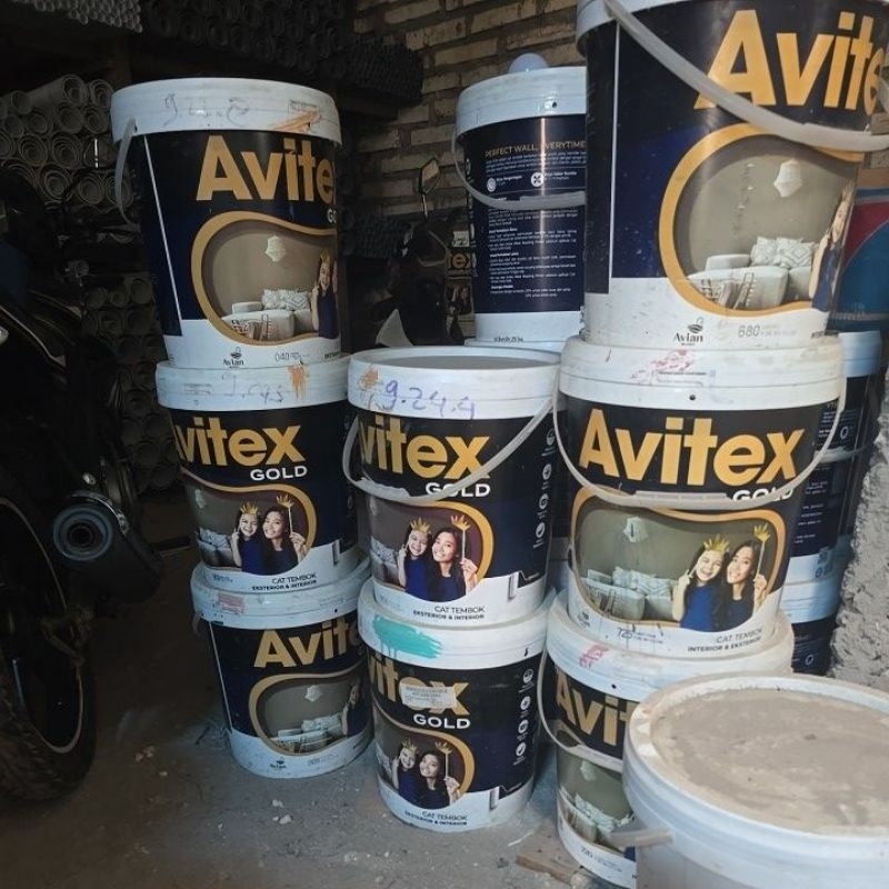Jual CAT TEMBOK AVITEX GOLD 25KG EXTERIOR INTERIOR PLAFON GYPSUM ...