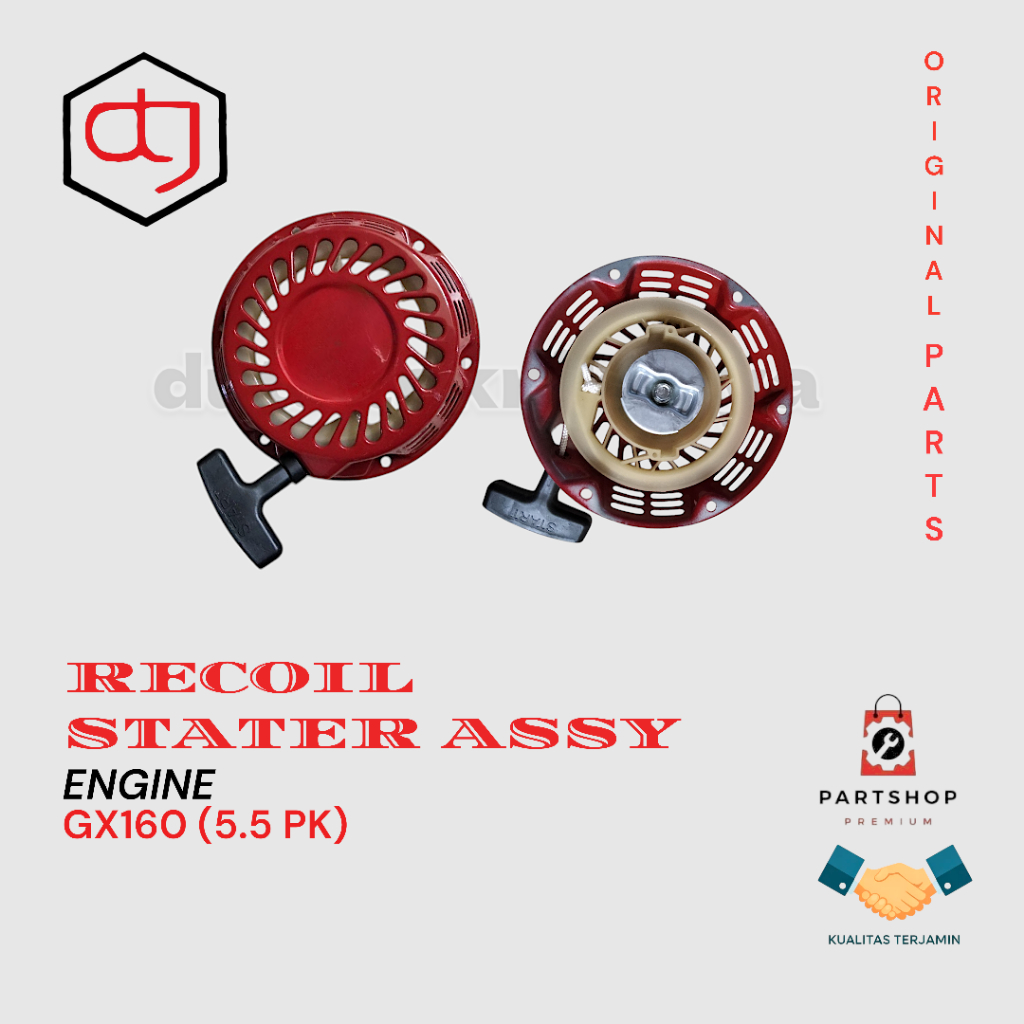 Jual RECOIL STATER MESIN PENGGERAK ENGINE GX160 TARIKAN CAP ENGKOL CAP STATER Recoil starter ...