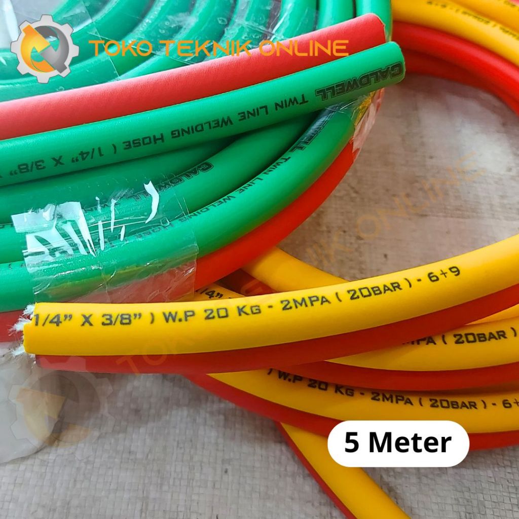 Jual SELANG DOUBLE 5 METER / SELANG TABUNG LAS / TWIN LINE WELDING HOSE ...