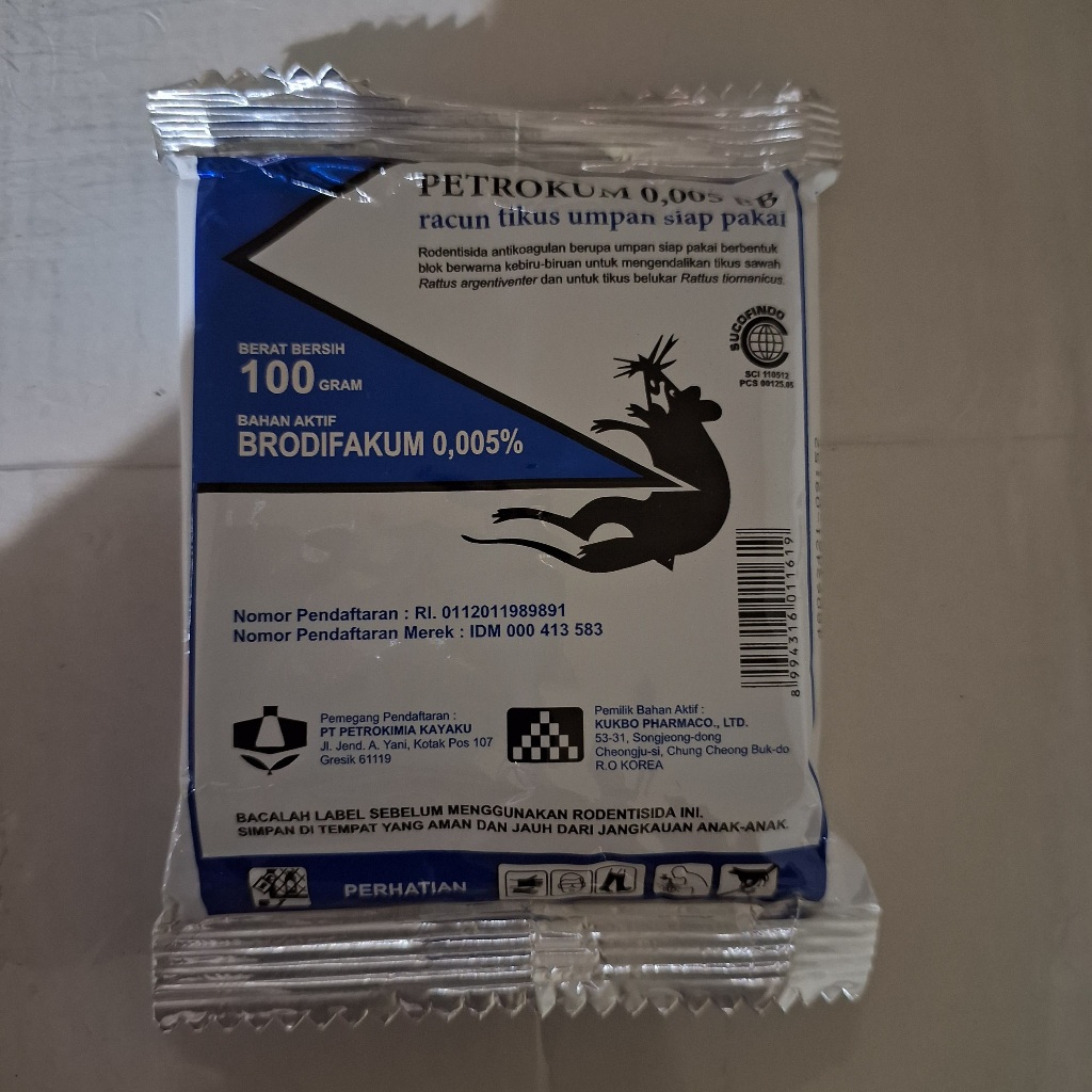 Jual Petrokum 0,005 BB 100 Gram - Racun Tikus Basmi Tikus Rumah dan ...