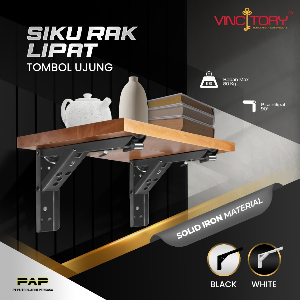 Jual Siku Meja Lipat Bracket Engsel Meja Lipat Dinding Sepasang ...