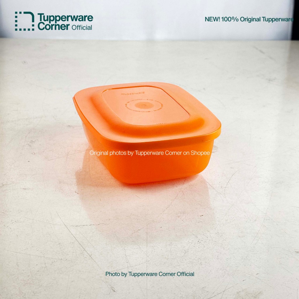 Jual Snack rect tupperware 500ml warna oren | Shopee Indonesia