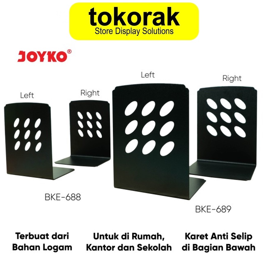 Jual JOYKO BOOK END BESI JOYKO BKE 688 PENYANGGA SANDARAN BUKU PENAHAN ...