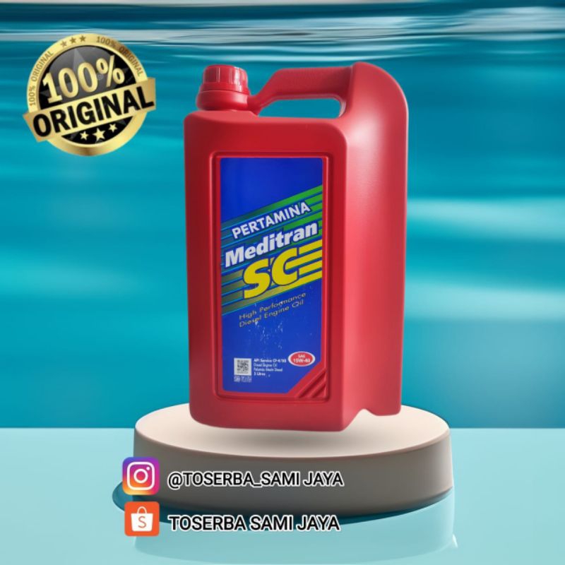 Jual PROMO OLI MEDITRAN SC SAE 15W-40 5 LITER, 100% ORIGINAL | Shopee Indonesia