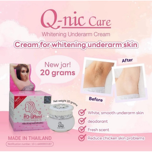 Jual QNIC CARE THAILAND | Care Whitening Underarm Cream 15-20Gr 100% ...