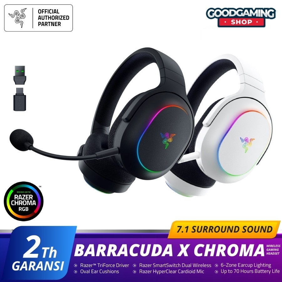 Jual Razer Barracuda X Chroma Wireless Multi-Platform - Gaming Headset | Shopee Indonesia