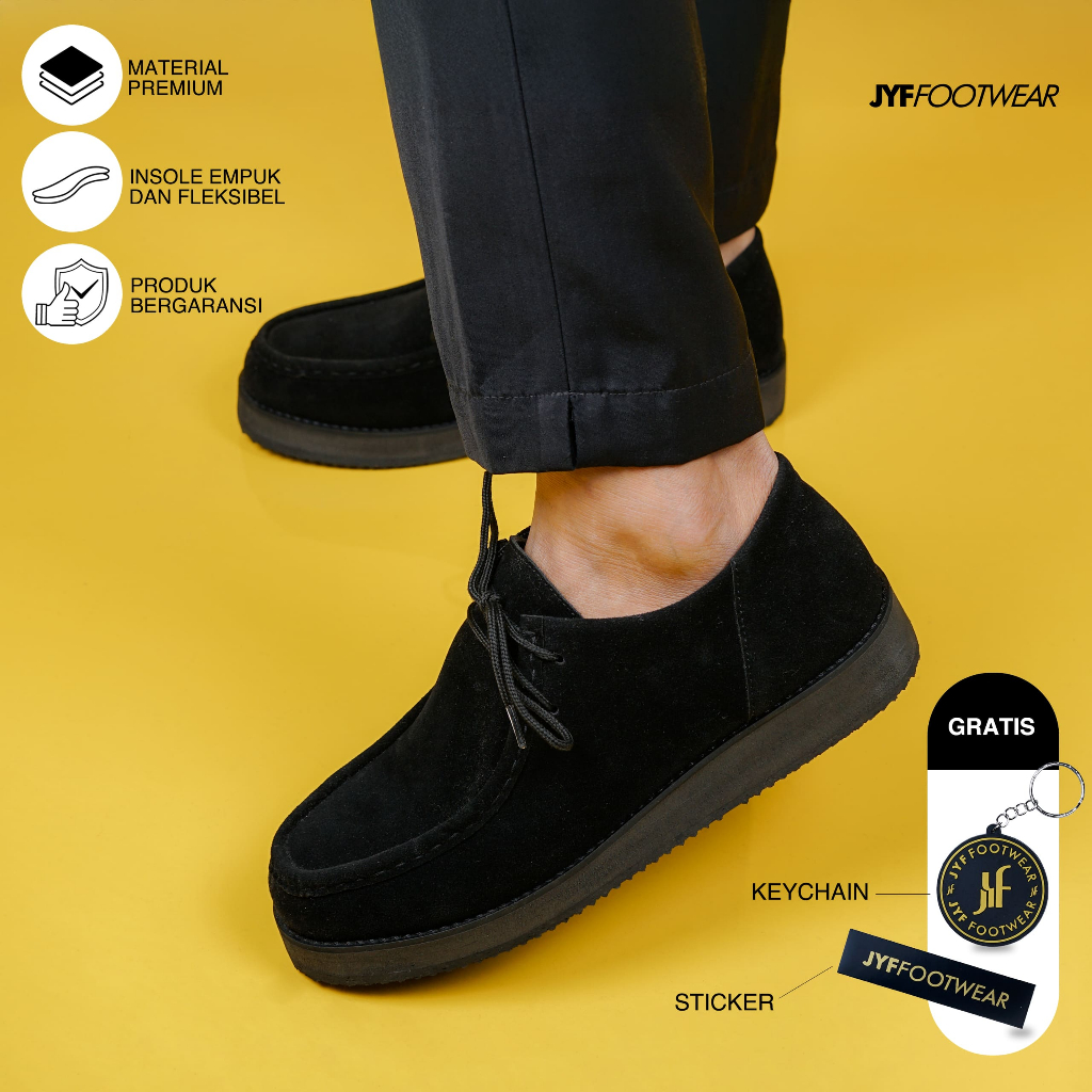 Jual JYF - Sepatu Pantofel Pria Kekinian - Classic Black | Shopee Indonesia