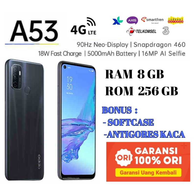 Jual Hp OPPO A53 RAM 8+256GB 4G LTE Garansi 1 Tahun Grosir | Shopee ...