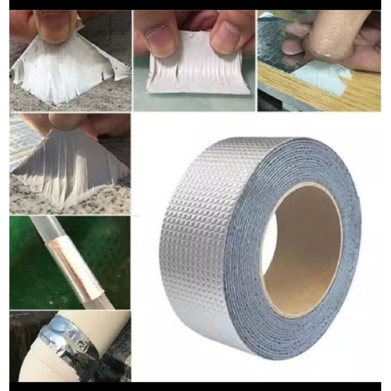 Jual Lakban Aluminium Foil Waterproof Anti Bocor Aluminium Tape Lem Perekat Anti Air | Shopee ...