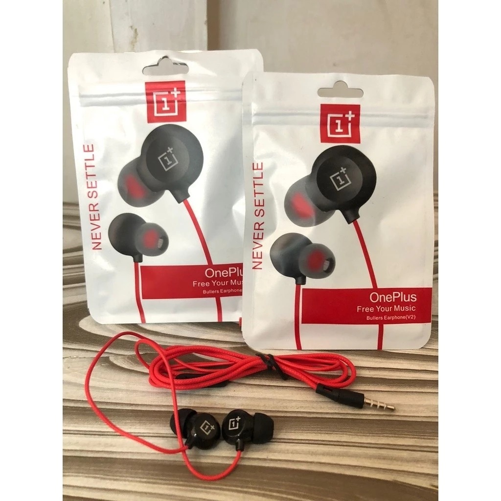 Jual Handsfree Earphone One Plus Q2 Extra Bass With Microphone Stereo ...
